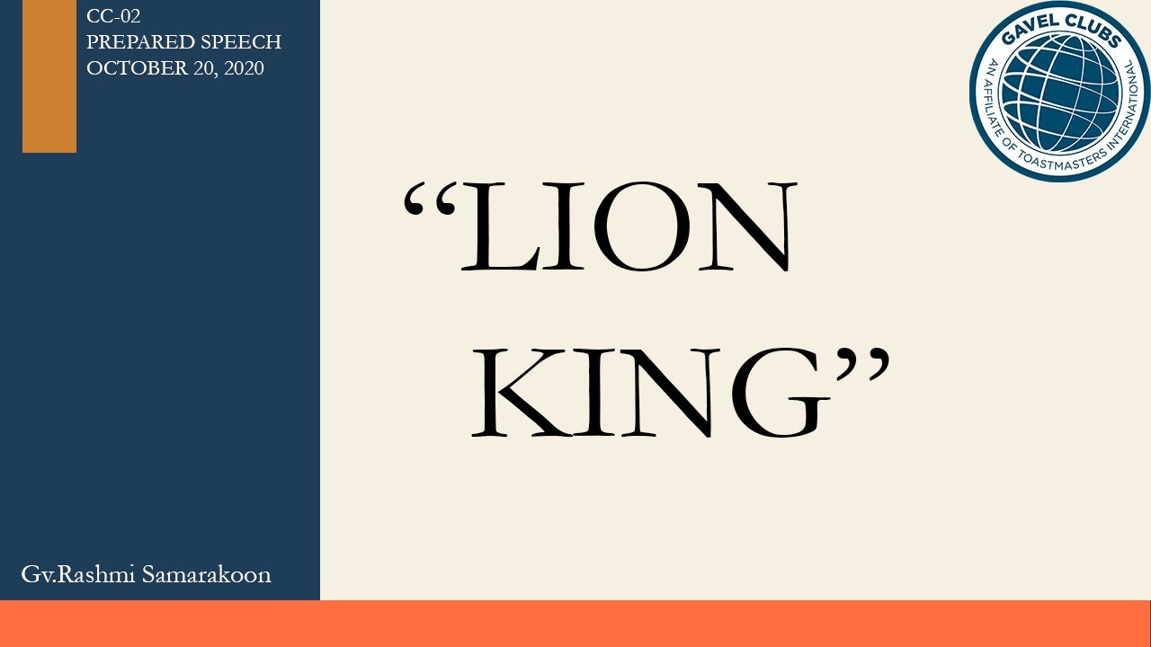 Rashmi Samarakoon -CC2- "Lion King" - YouTube