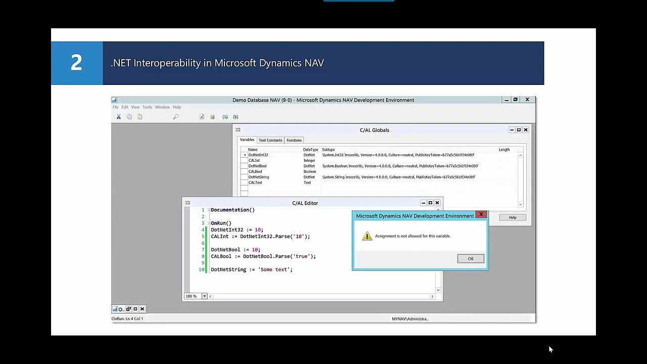 Dynamics NAV - .NET Interoperability - Part 1 - YouTube