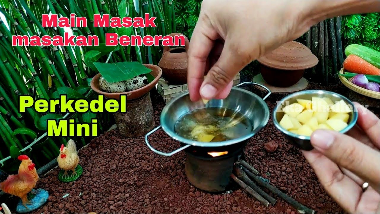 Miniature Cooking | PERKEDEL INDONESIAN FOOD | Masak masakan beneran ...