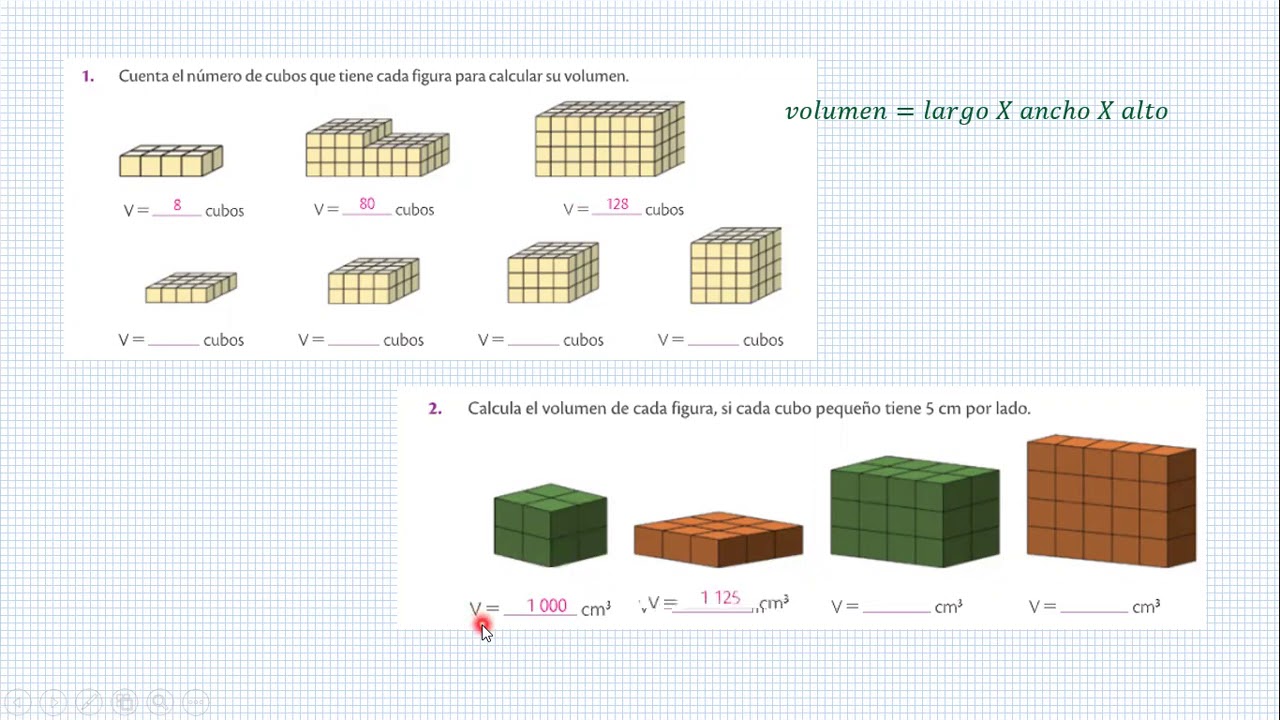 SEXTO GRADO, VOLUMEN DE CUBOS Y PRISMAS RECTANGULARES - YouTube