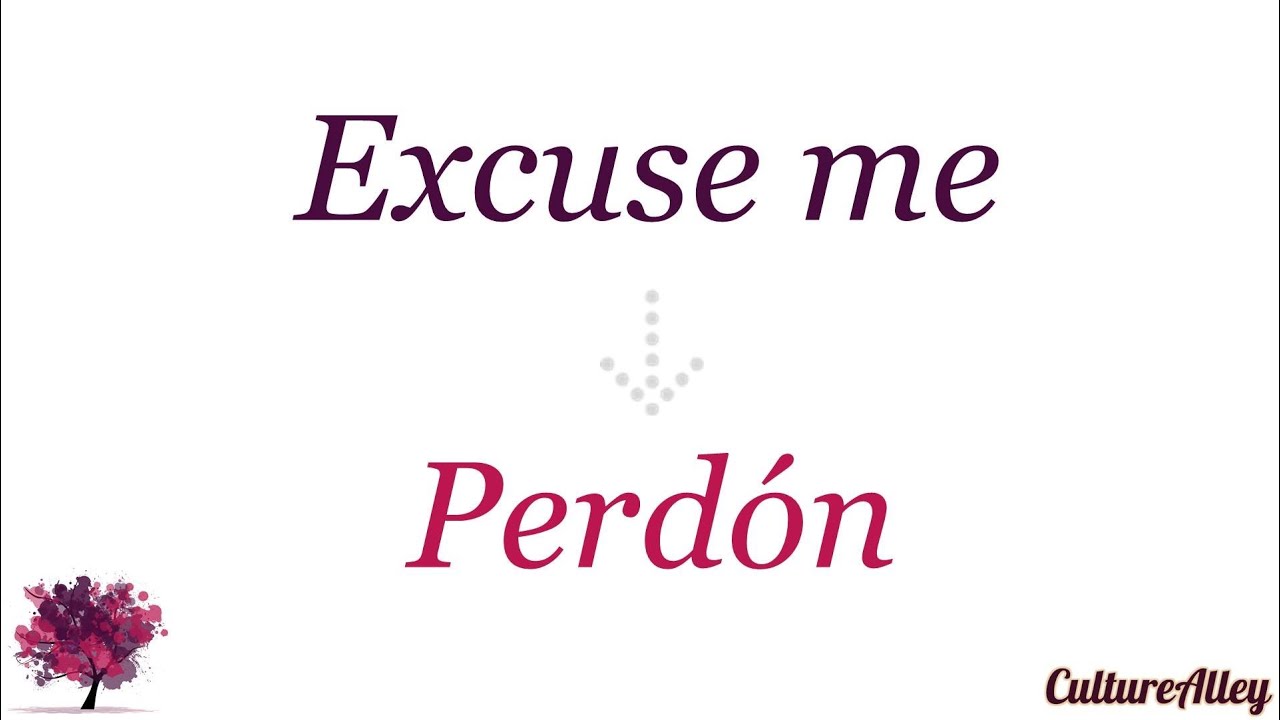  Excuse Me In Spanish YouTube