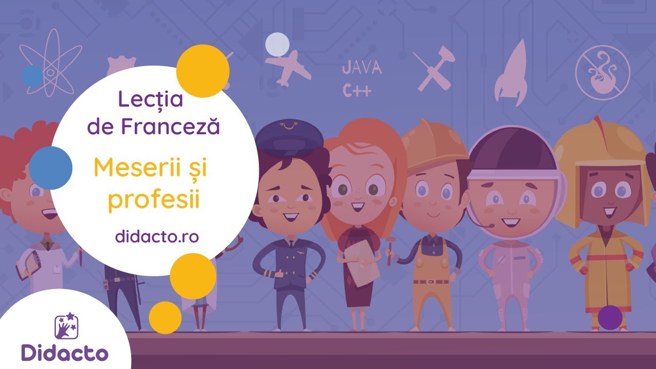 Învață Franceză pentru Copii - Lecția 8 - Meserii și profesii în Limba ...