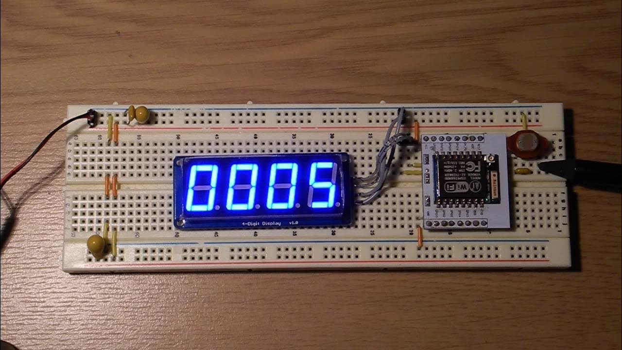 4-Digit 7-Segment i2C Display Helligkeitsanpassung LDR - YouTube