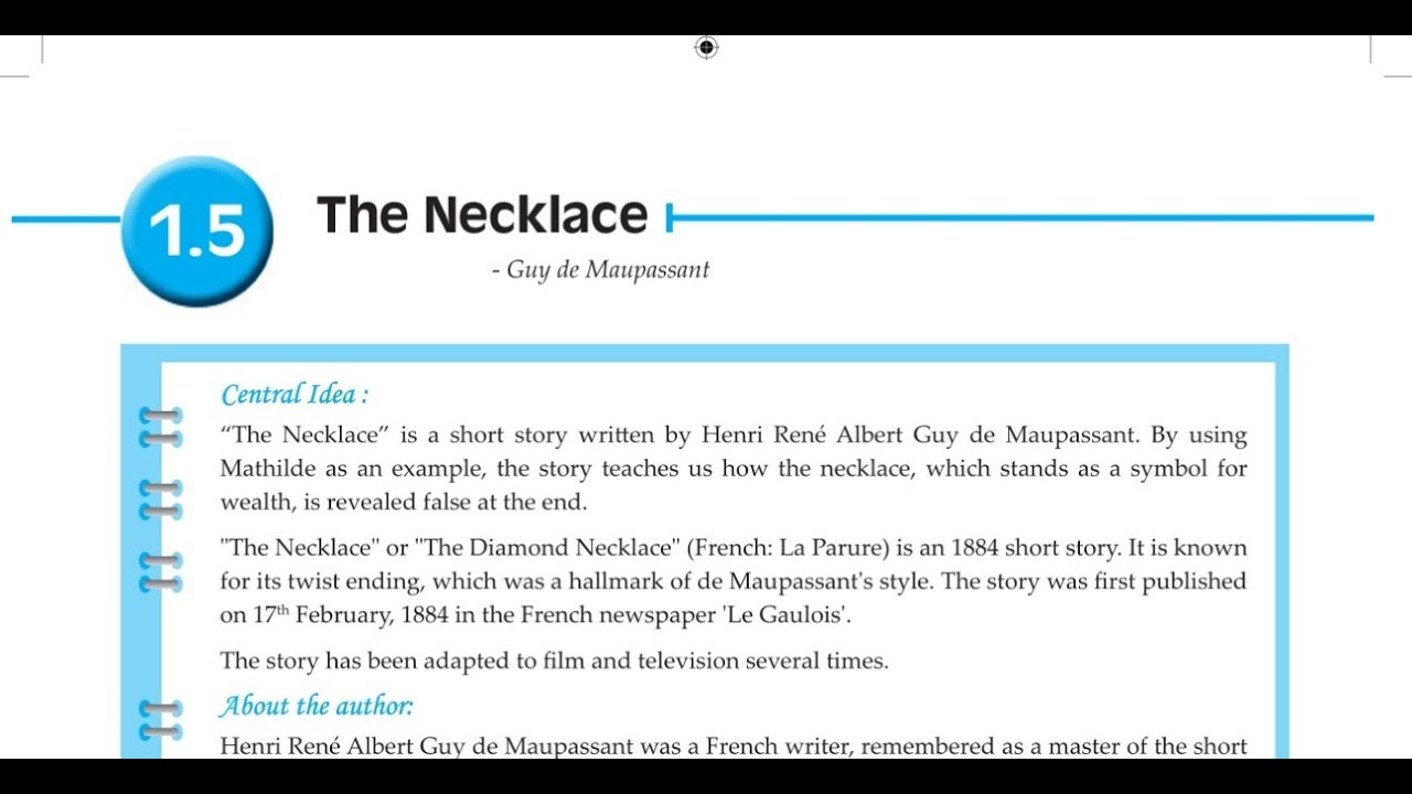 Class 9th English 1 5 The Necklace Question And Answers MH class-9th-english-1-5-the-necklace-question-and-answers-mh