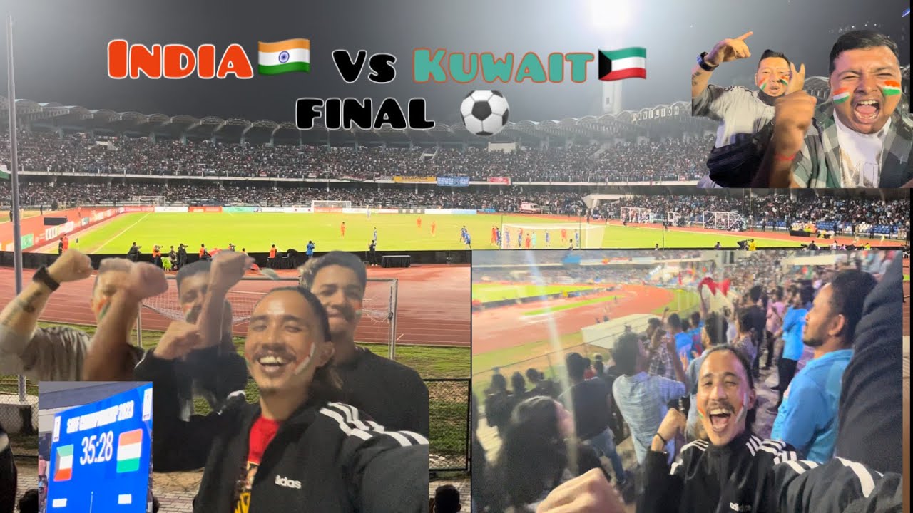 India 🇮🇳 VS Kuwait 🇰🇼 SAFF CHAMPIONS|| Final Football match in Banglore ...