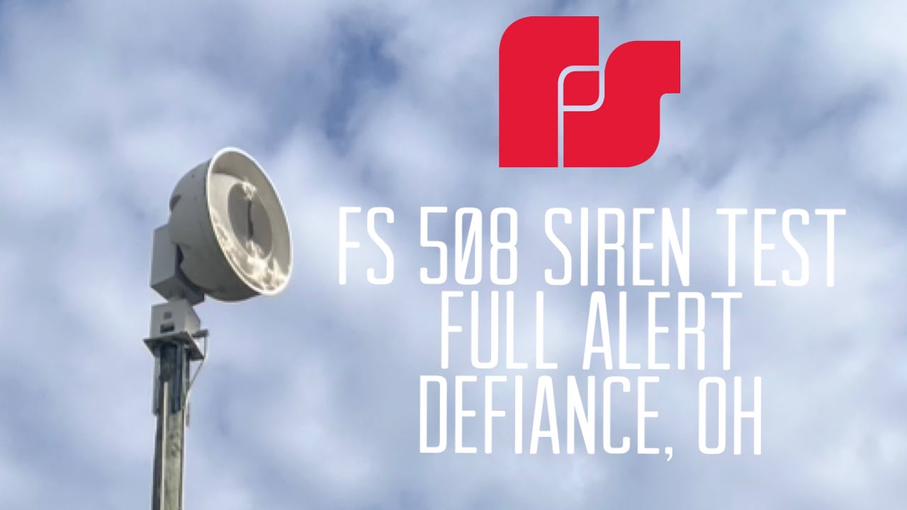 Federal Signal 508 Siren Test | Full Alert | Defiance, OH | 12/7/24 ...