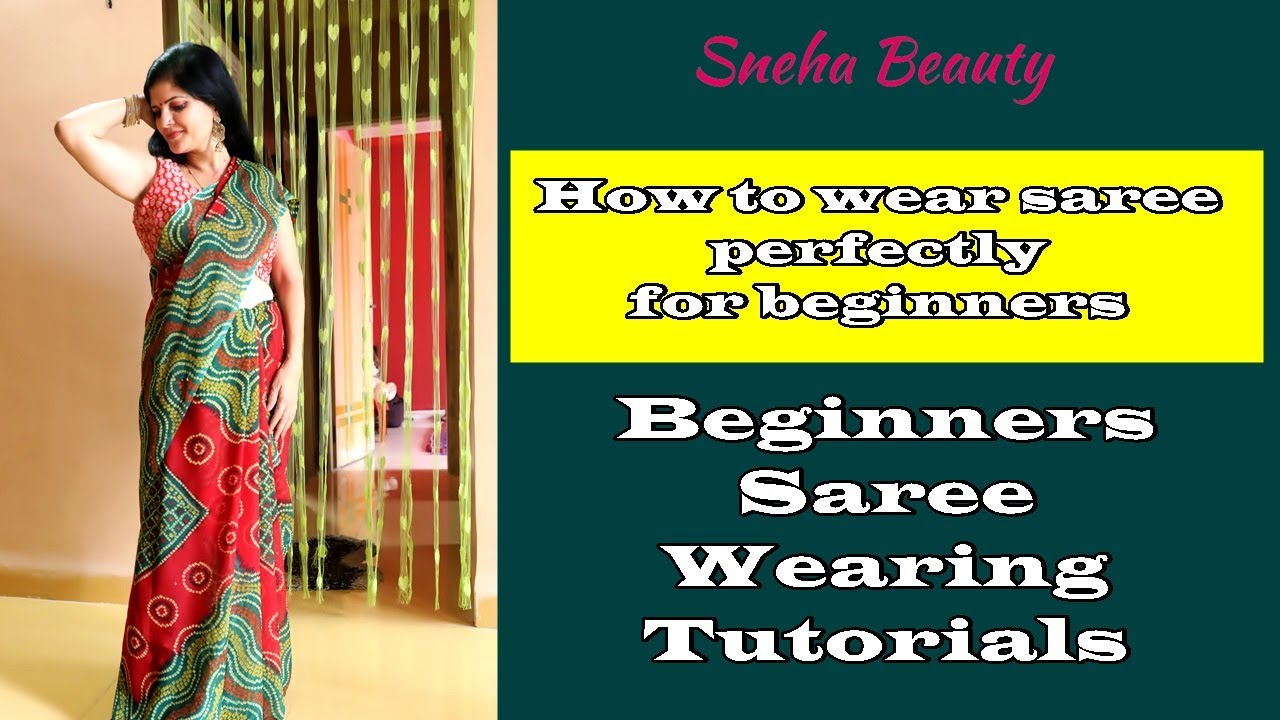 How to wear saree perfectly for beginners/Saree draping step by step ...