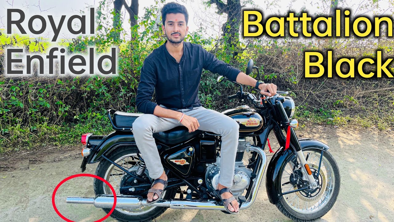 Royal Enfield Battalion Black Sound Modified || Silencer Change Bullet ...