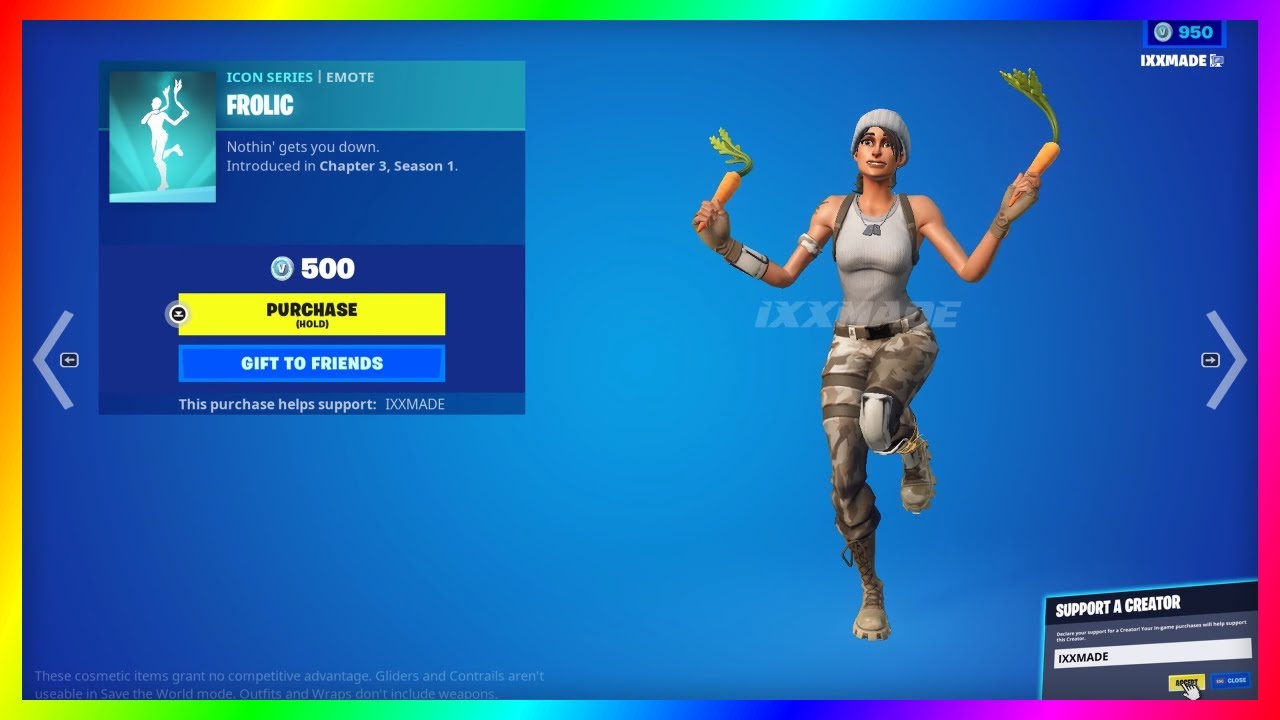 Fortnite Frolic (1 Hour) Emote Frolic - YouTube