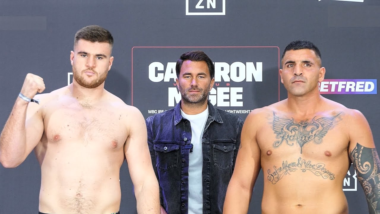 Cameron vs McGee • FULL UNDERCARD WEIGH-IN & FACE OFF • Matchroom ...
