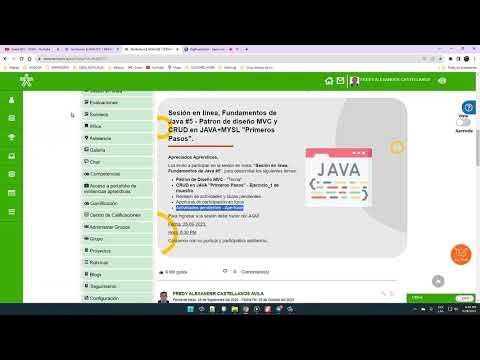 Grabación Sesión en línea, Fundamentos de JAVA #5 - Patron de diseño MVCyCRUD en JAVA MYSQL ...