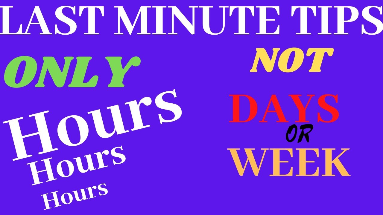 LAST MINUTE STUDY TIPS FOR FINAL EXAMS YouTube last-minute-study-tips-for-final-exams-youtube