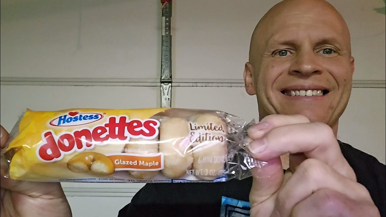 Trying The Limited Edition Hostess Glazed Maple Donettes - YouTube