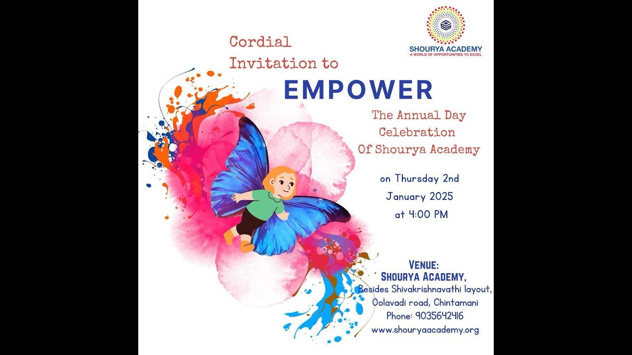 EMPOWER The Annual Day Celebration Of Shourya Academy - YouTube
