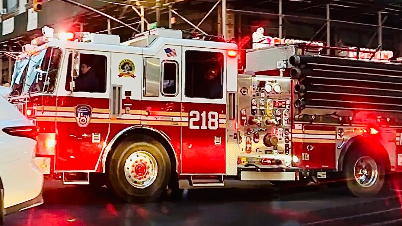 **BRAND NEW FDNY ENGINE 218**, ACTING FDNY ENGINE 26, RESPONDING ON ...