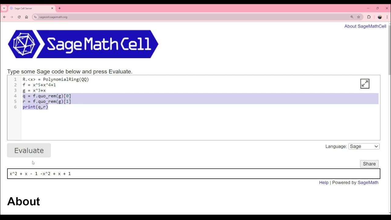 Section 2.4, Divisibility in Integral Domains, SageMath Interlude - YouTube