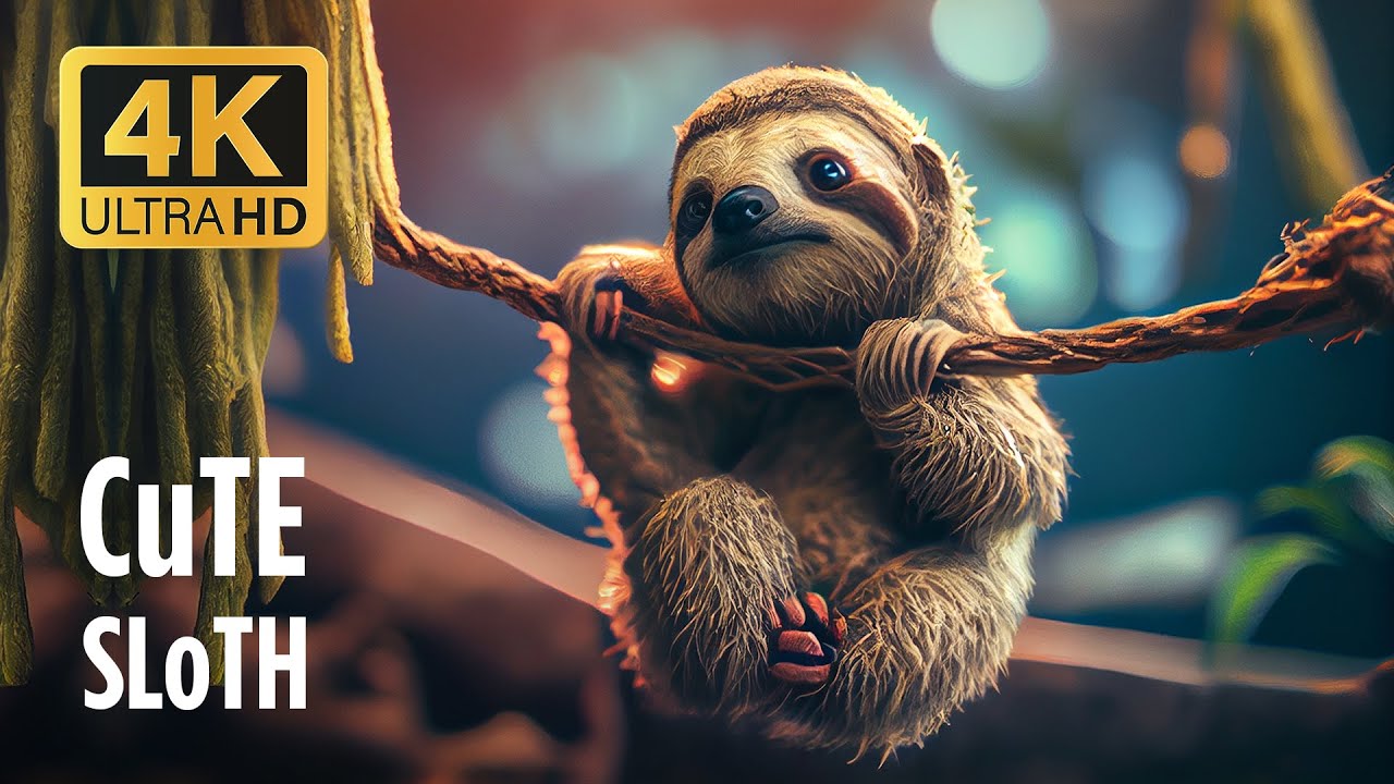 Mesmerizing 4K Sloth Footage A Closer Look at These Adorable Creatures ...
