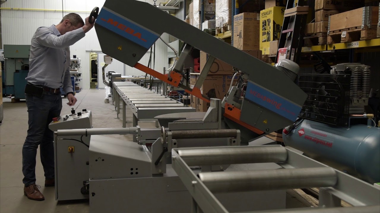 Tweedehands bandzaagmachine Meba 320-DG HSS - YouTube