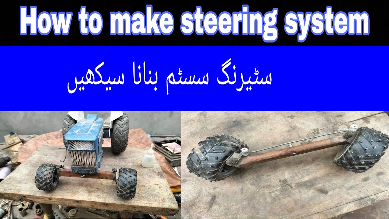 how to make steering system for rc tractor#steeringsystem - YouTube