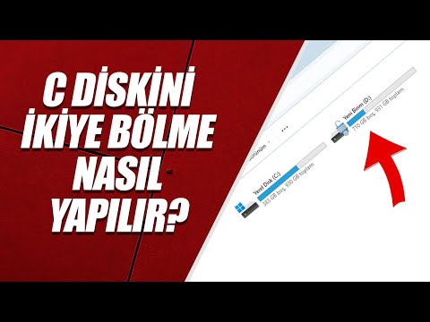 C DİSKİNİ İKİYE BÖLME NASIL YAPILIR? D-E GİBİ YENİ DİSKLER OLUŞTURMA (DİSK YÖNETİMİ)