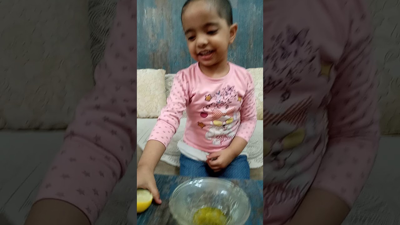 Hair care in 42 seconds by 42 month old kid Amishi - YouTube