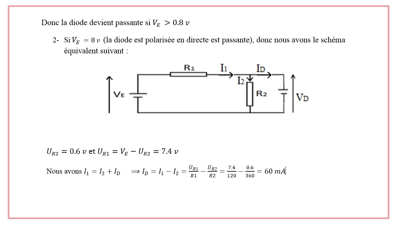 Exercice 04 et 05 avec solution fiche TD 04 sur la diode ordinaire ...