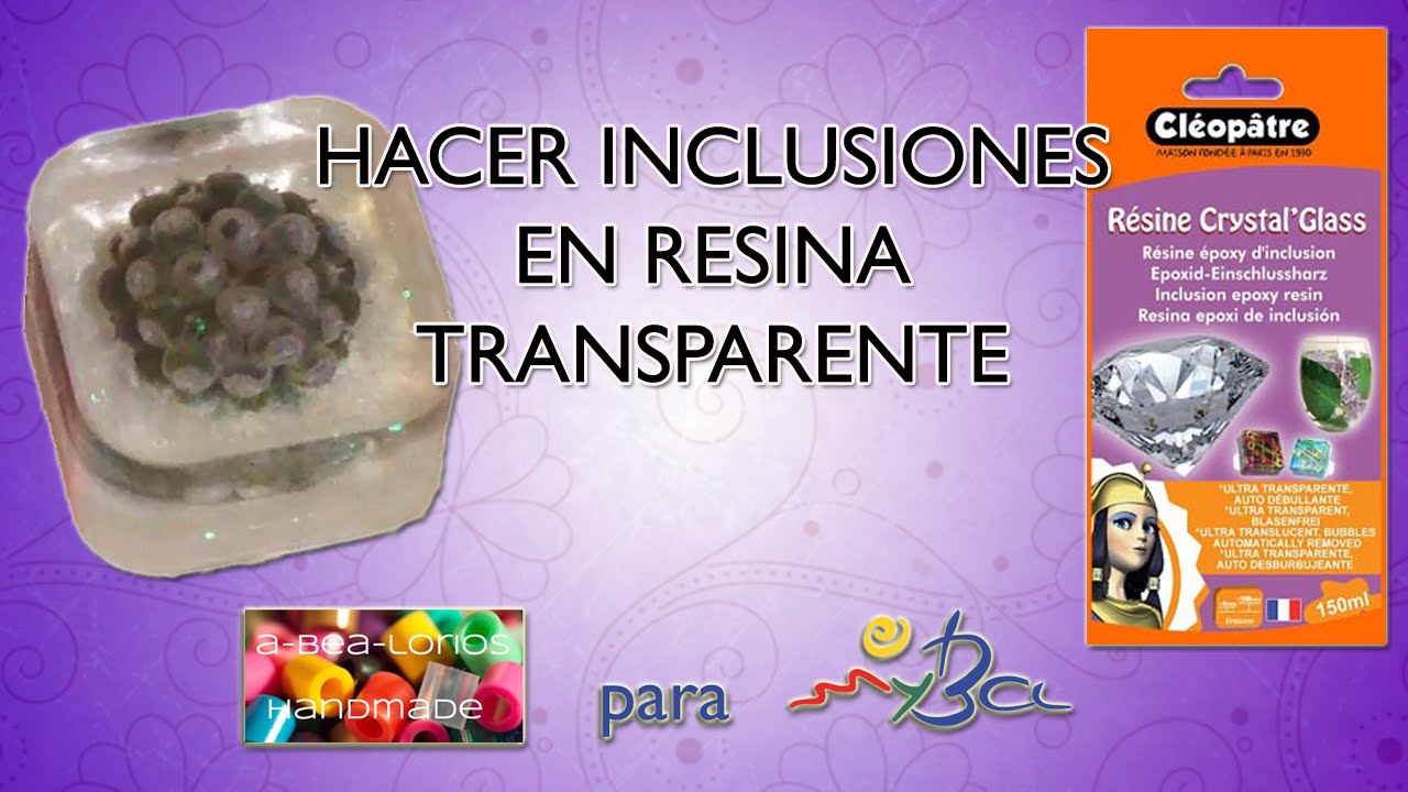 Resina para inclusiones transparente, tutorial, cómo usar - YouTube