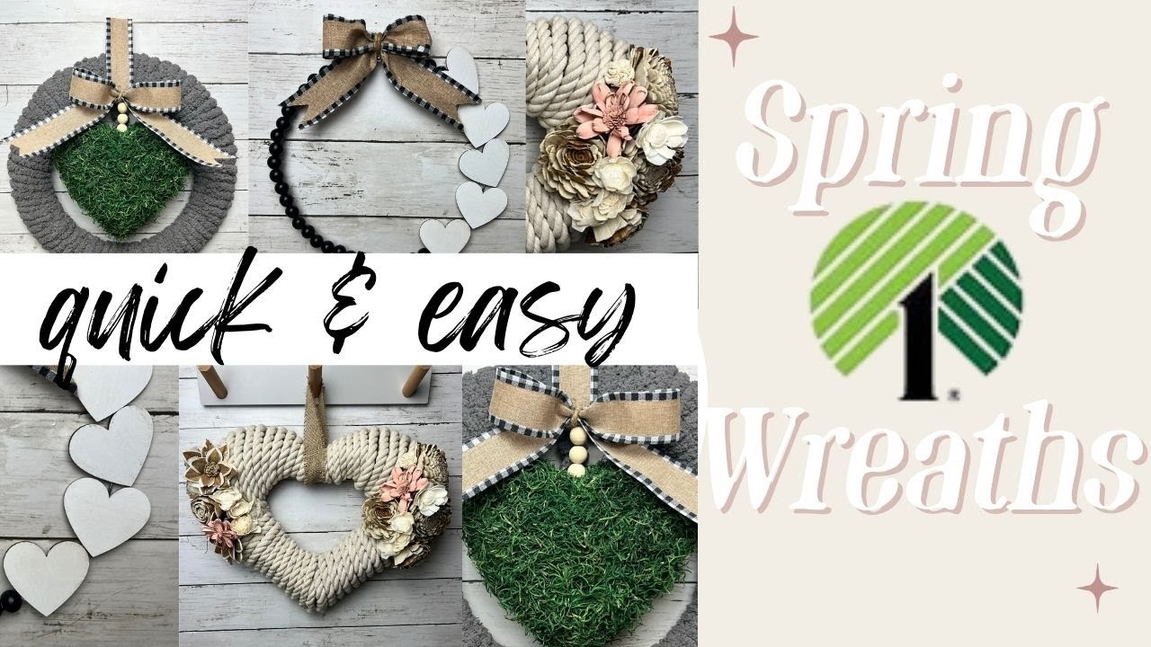 3 *NEW* HIGH END SPRING WREATHS | Quick & Easy Dollar Tree DIYs - YouTube