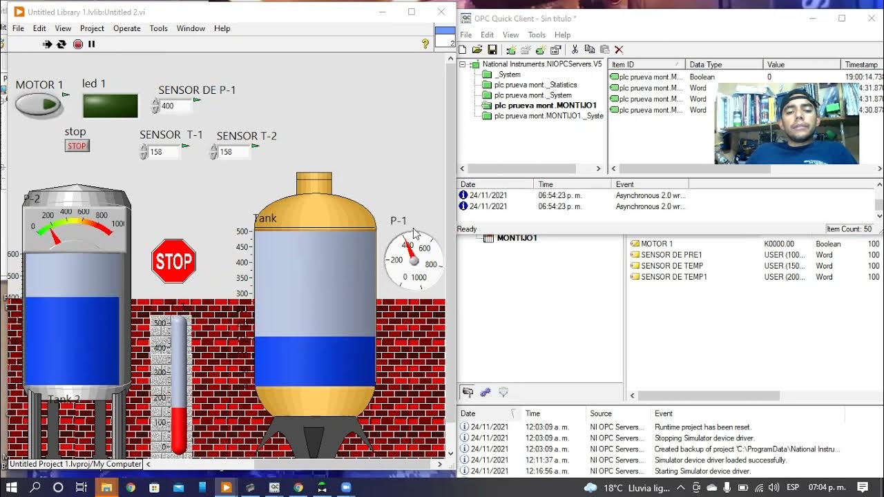 COMUNICACIÓN OPC SERVERS -labview - YouTube