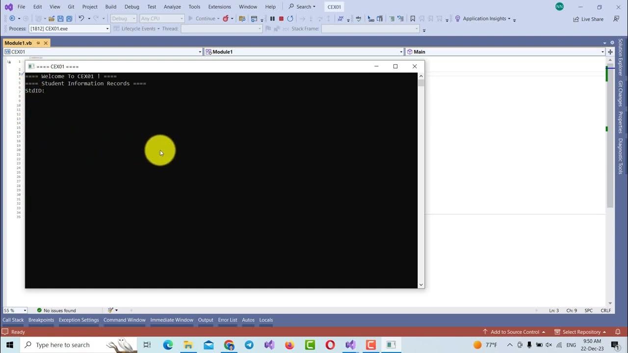 #Student Information using VB.NET Console Application| Speak Khmer - YouTube