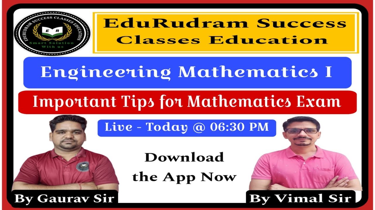 Engineering Mathematics I || Important Tips for Mathematics Exam ...