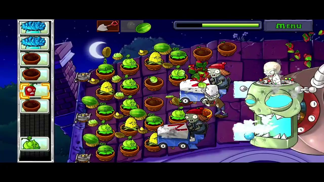 PVZ ADVENTURE 2 ROOF (NIGHT) LEVEL 10 - YouTube