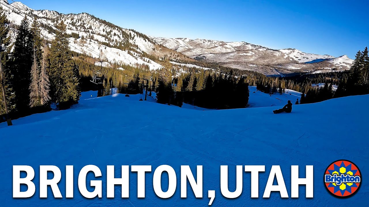 USA | Brighton Ski Resort in Utah | 9:00 AM Snowboarding at Brighton ...