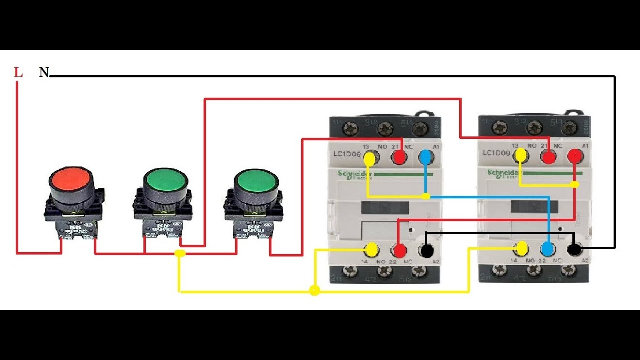 magnetic contactor interlocking and holding connection | star delta ...