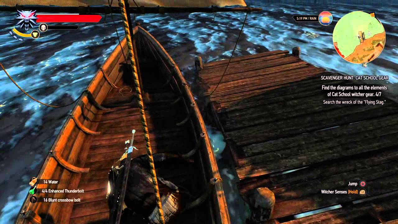 The Witcher 3 Wild Hunt - Boat Diving - YouTube
