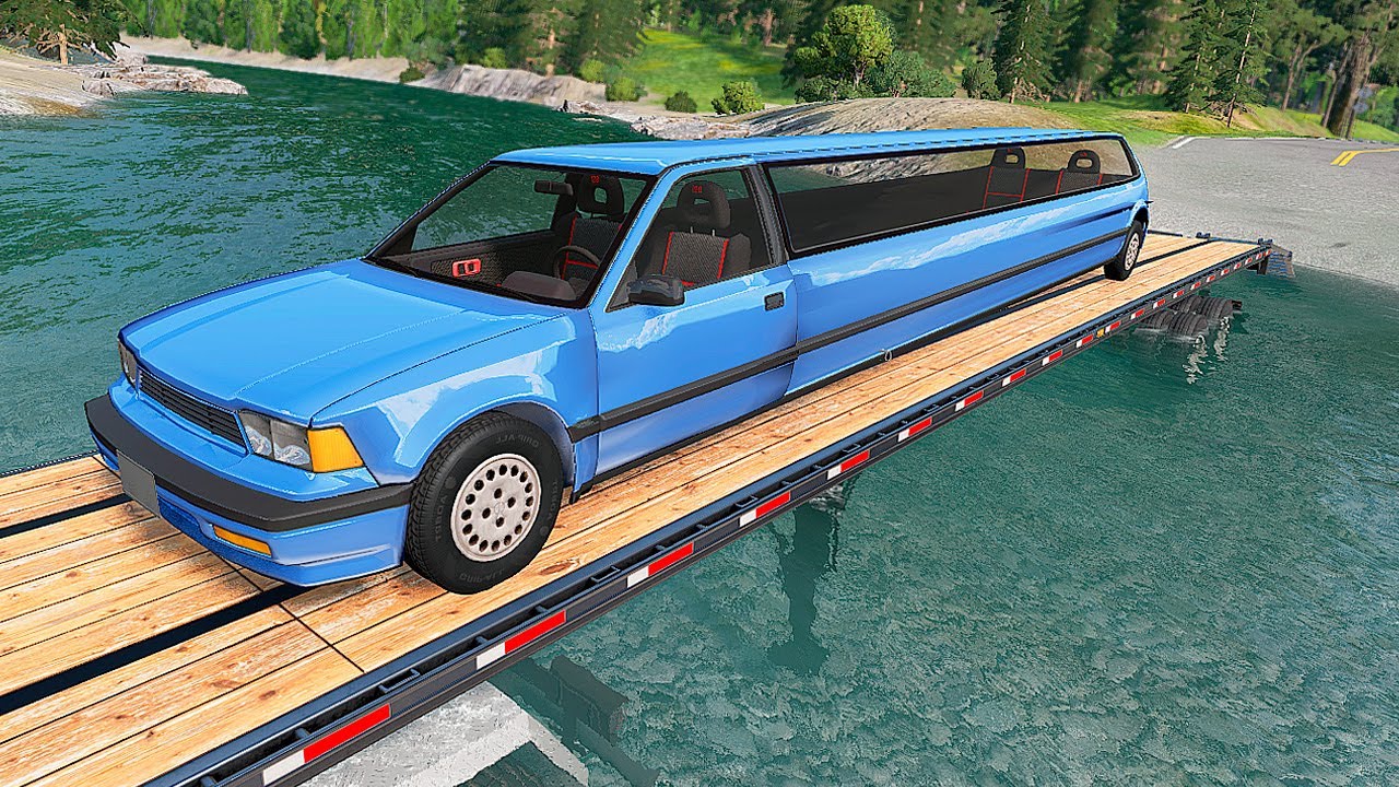 Limousines vs Deep Water - BeamNG Drive - YouTube