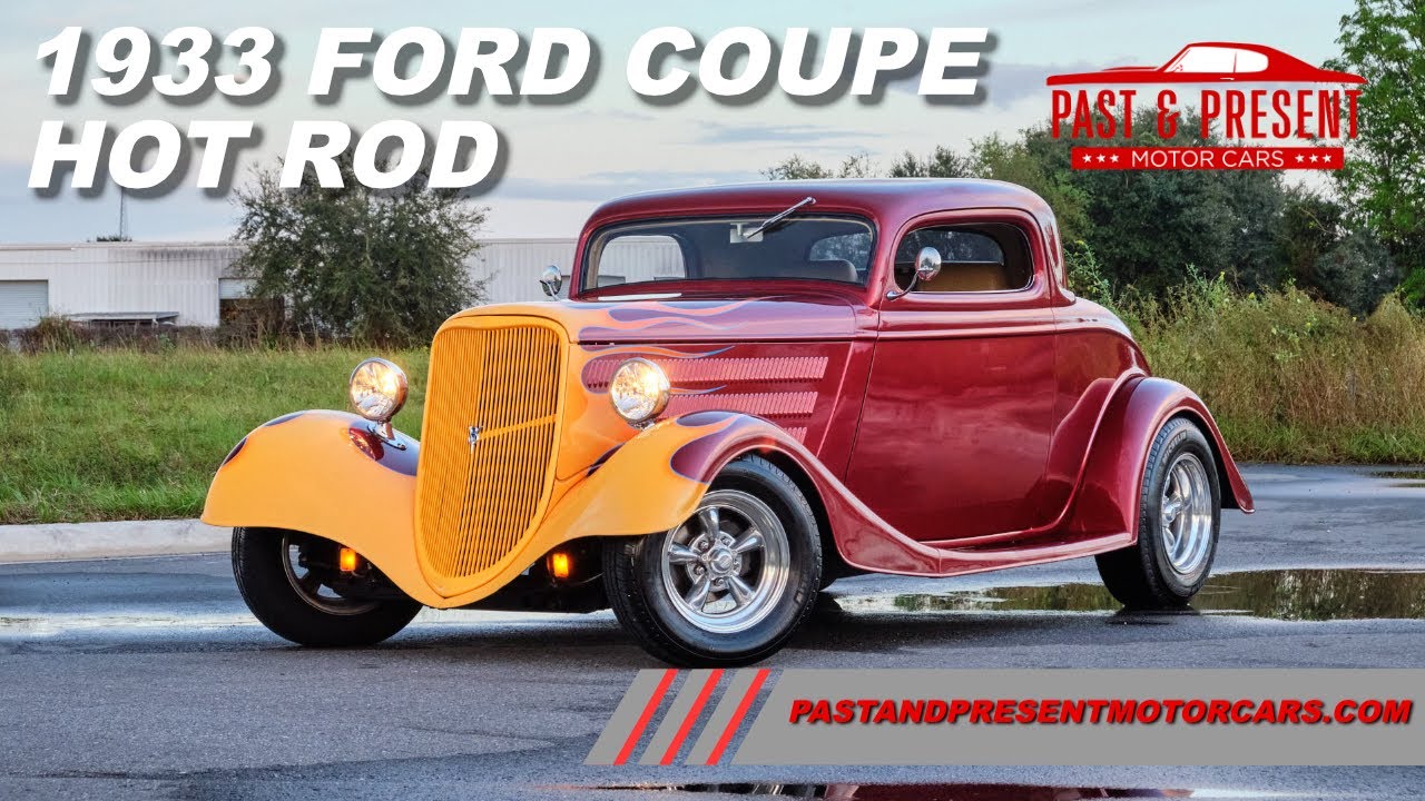 1933 Ford Coupe Hot Rod Maroon Flames Auto HT 265688 - YouTube