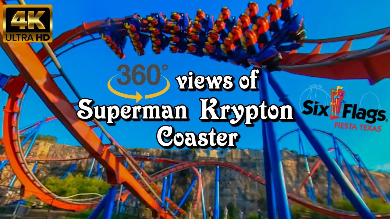 Superman Krypton Coaster Infield Tour In Full 360° 4K @ Six Flags Fiesta Texas - YouTube