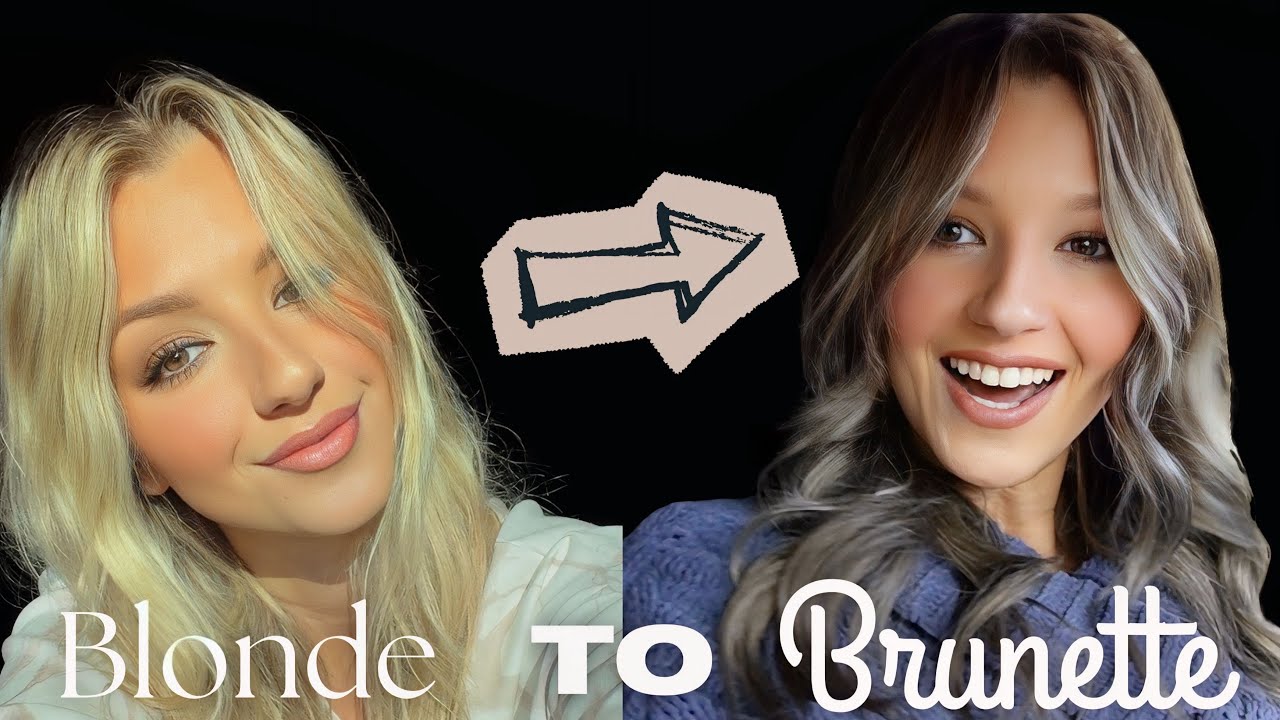 Get Ready With Me 🤍 | Blonde to Brunette Before & After - YouTube