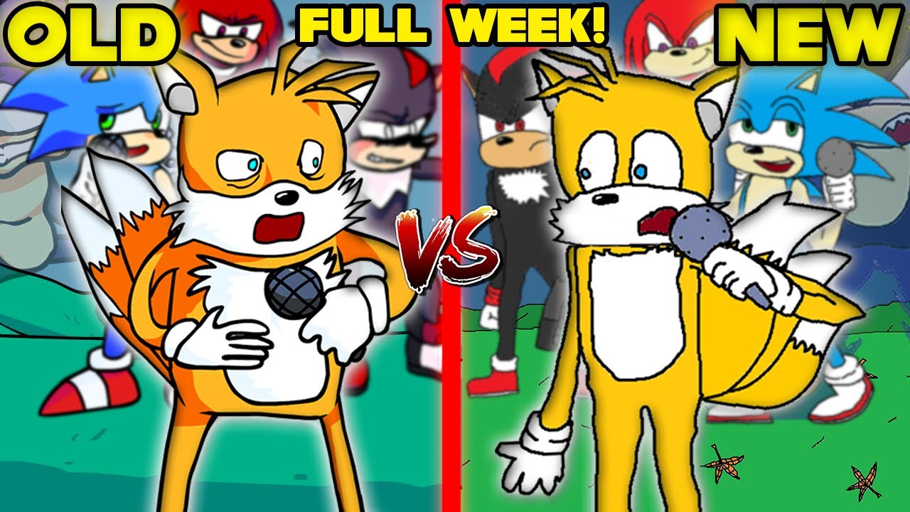 FNF': Tails Gets Trolled V4 - FULL WEEK (Old vs New) (talentless fox ...