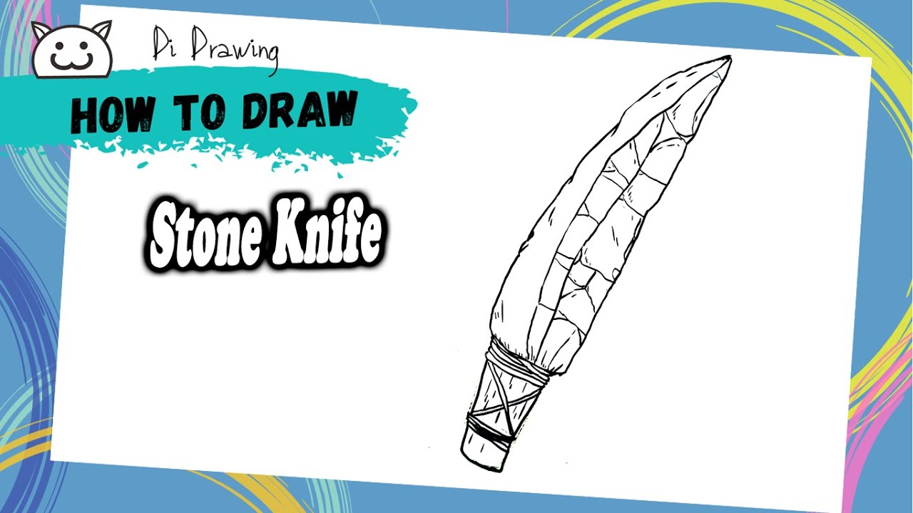 How to Draw Stone Knife - YouTube