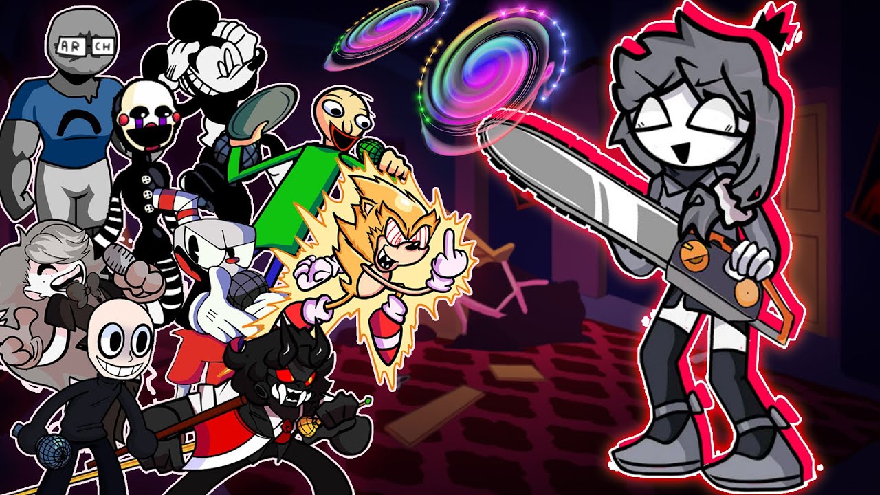 FNF Crucify (Taki Soft) But Different Characters Sing It 🎵 (Everyone ...