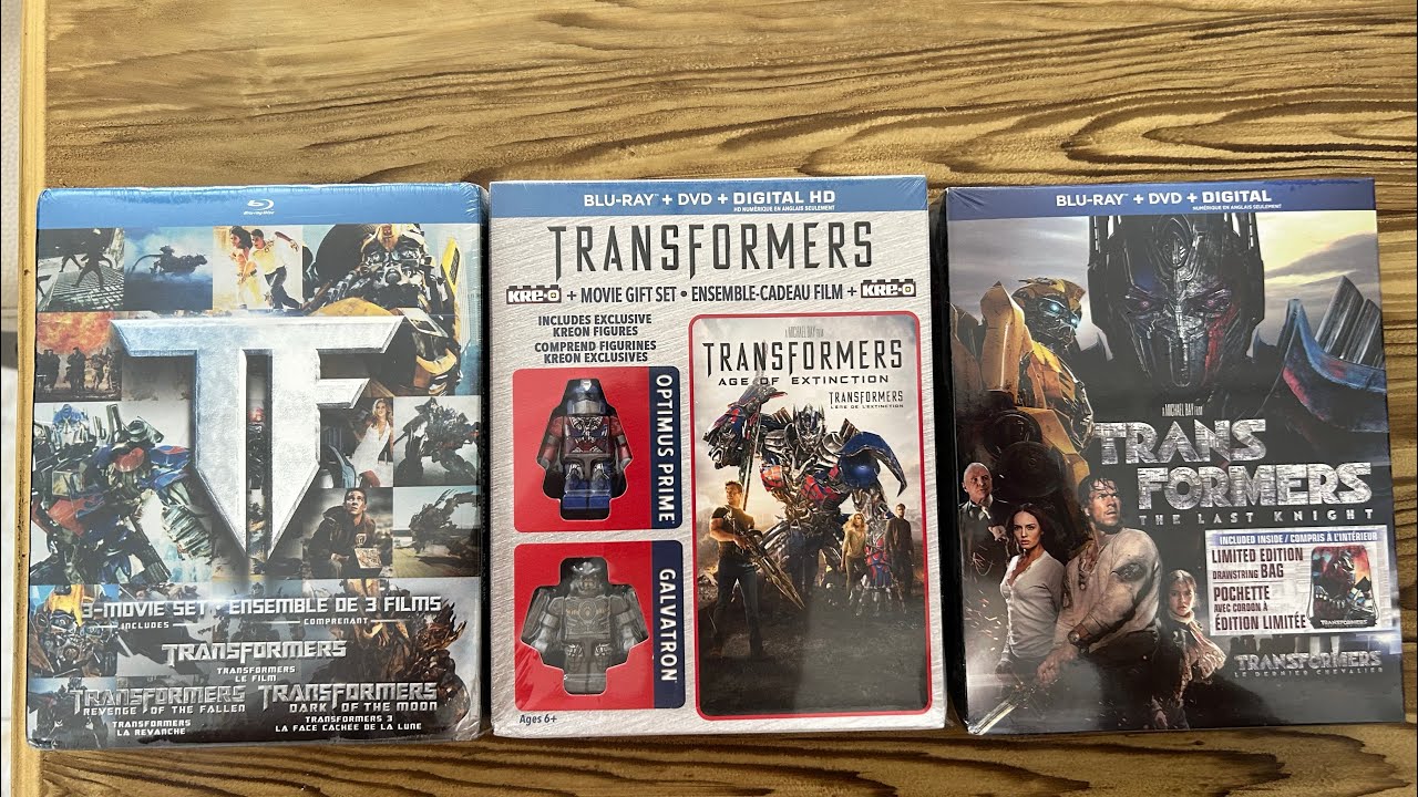 Transformers Blu-ray DVD Movies Collection- Unboxing - YouTube