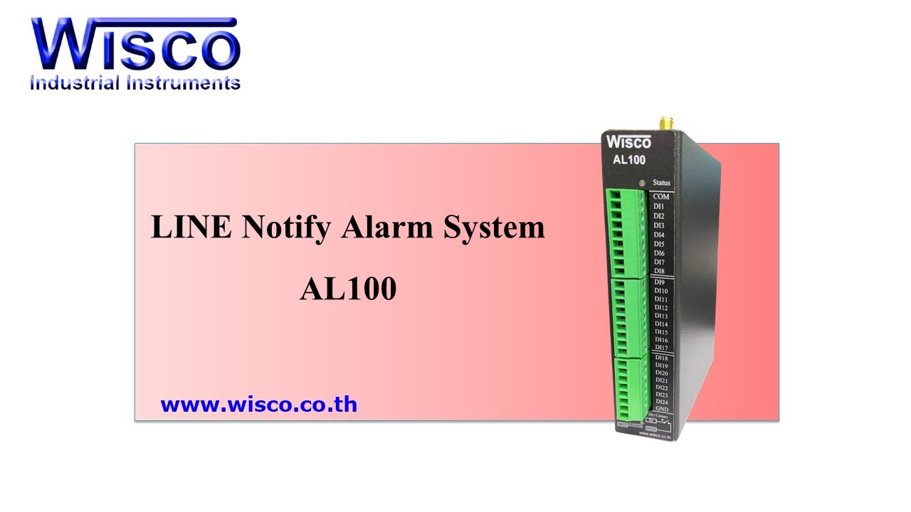 Wisco AL100: LINE Notify Alarm System (Basic use a Products) - YouTube