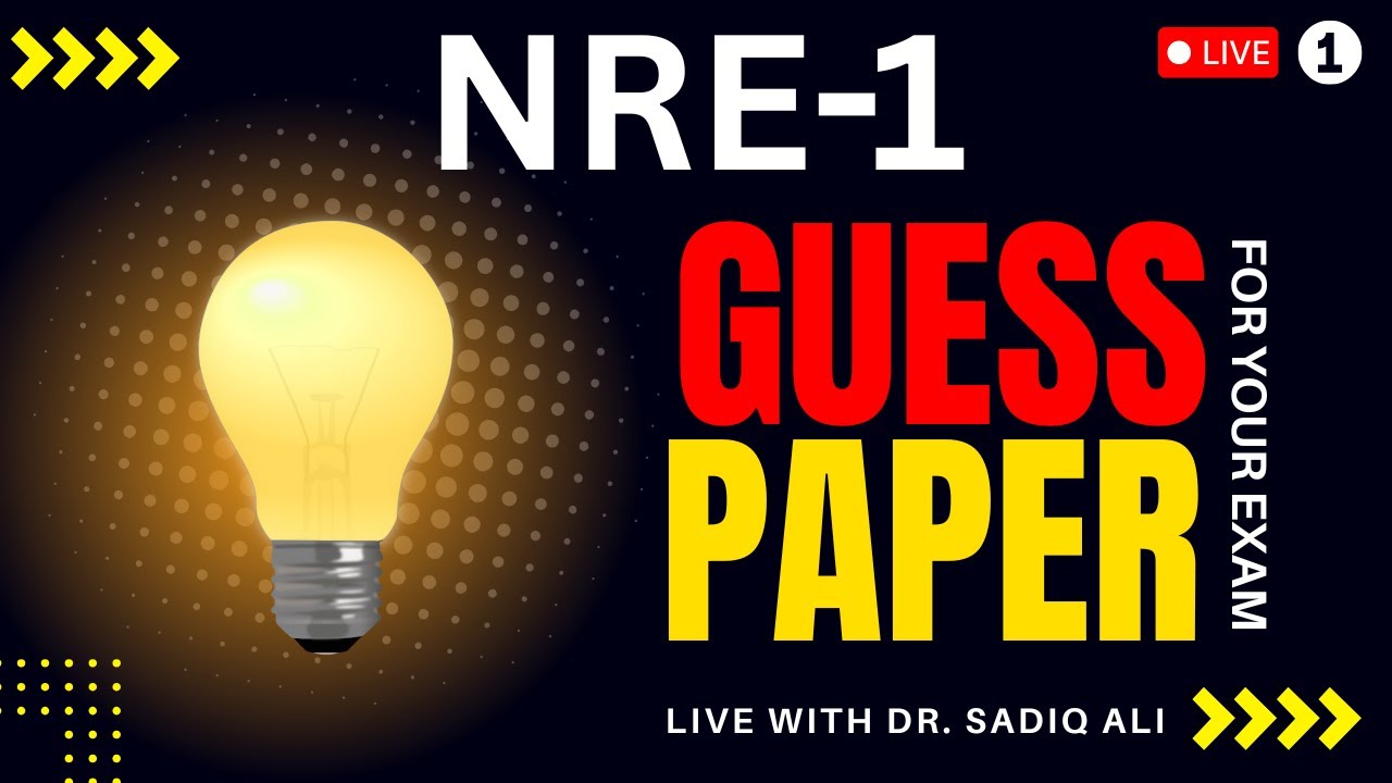NRE-1 Guess Paper 2025 | Most Expected MCQs for Exam Day! - YouTube