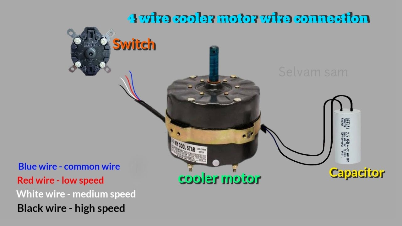 3 speed cooler motor wire connection l 4 wire cooler motor wire ...