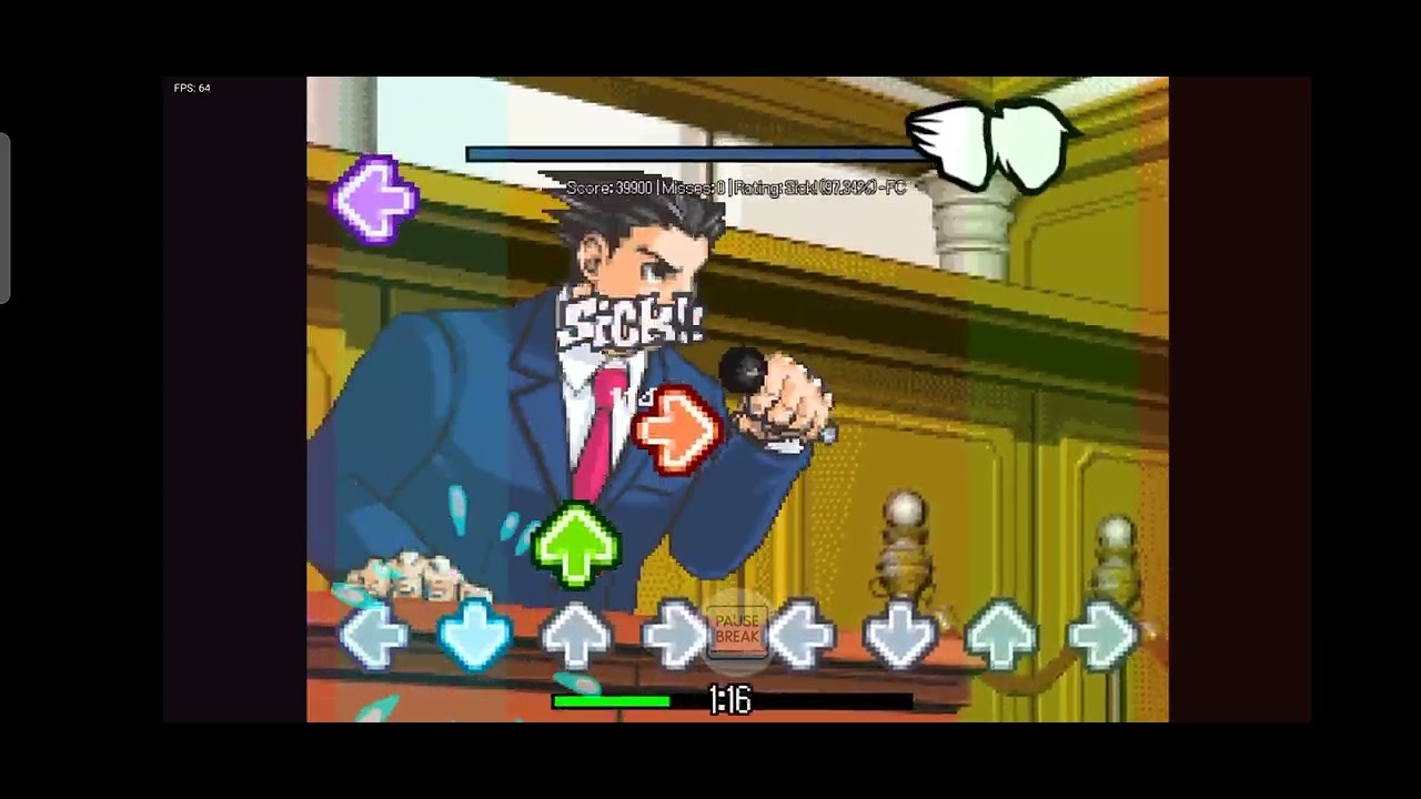 Fnf Phoenix wright mod - YouTube