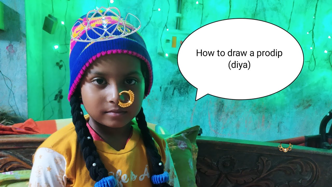 how to draw a prodip (diya) - YouTube