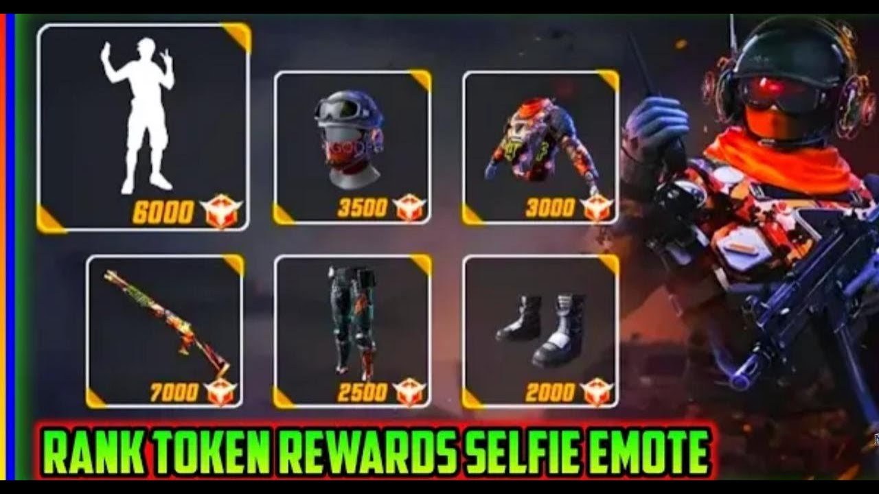 Free Fire New Rank Token Bundle || Selfie Emote in Rank Token ...