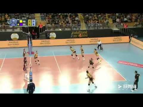 Zhu Ting powerful back row attack - YouTube